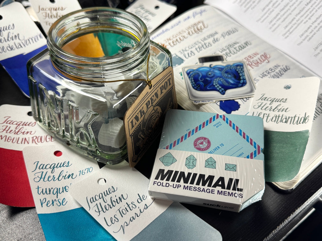 Fountain pen ink subscription box, ink samples, journals and notebooks ...