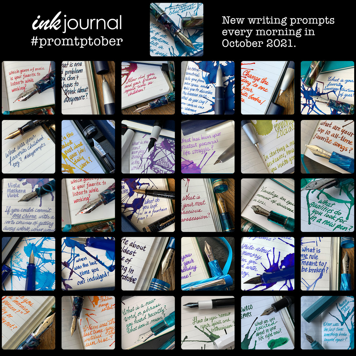 Promptober 2021 - Writing Prompt Challenge – inkjournal