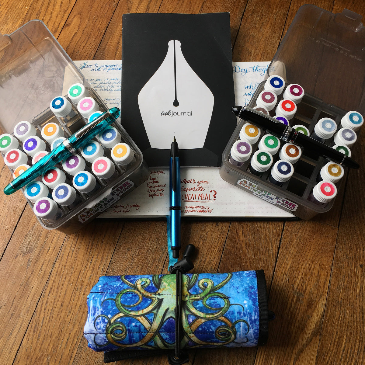 Fountain pen ink subscription box, ink samples, journals and notebooks ...